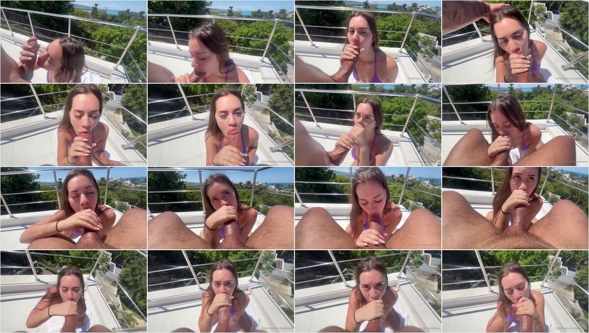 JadeTeen Onlyfans teen blowjob amateur brunette on