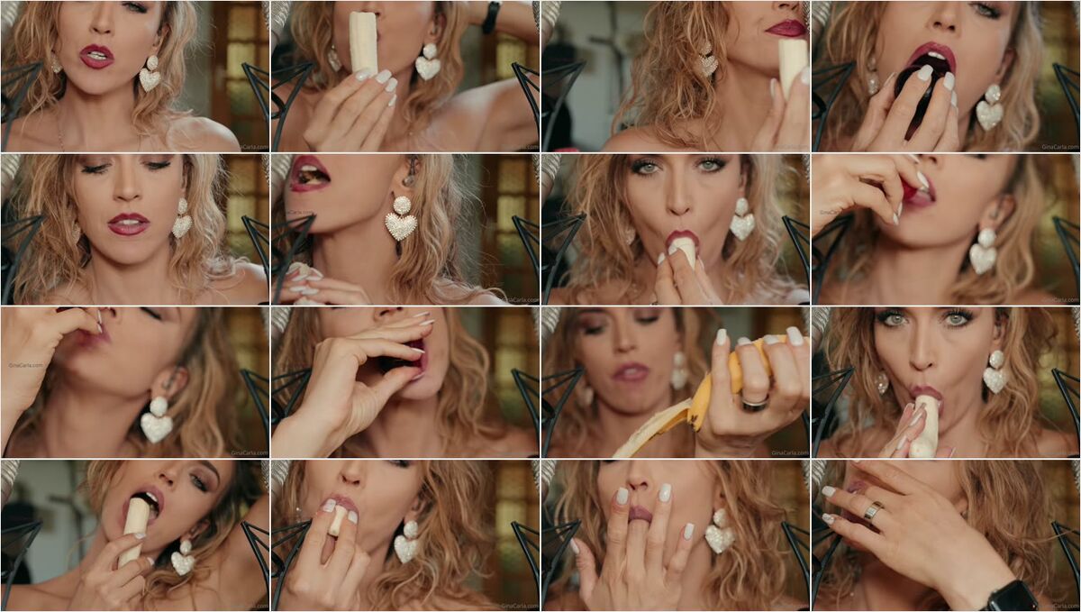 Gina Carla ASMR  21 July 2021  Banana Sucking