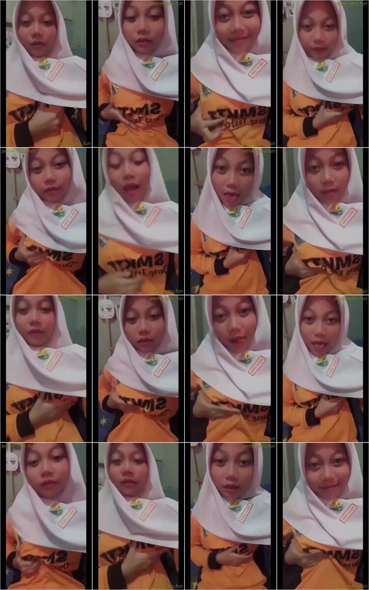 hijab abg 18yo seragam remas tetek