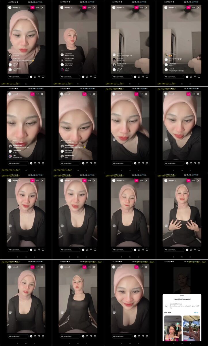 Babyputt Putmeg 18yo hijab jilbab colmek live (1)