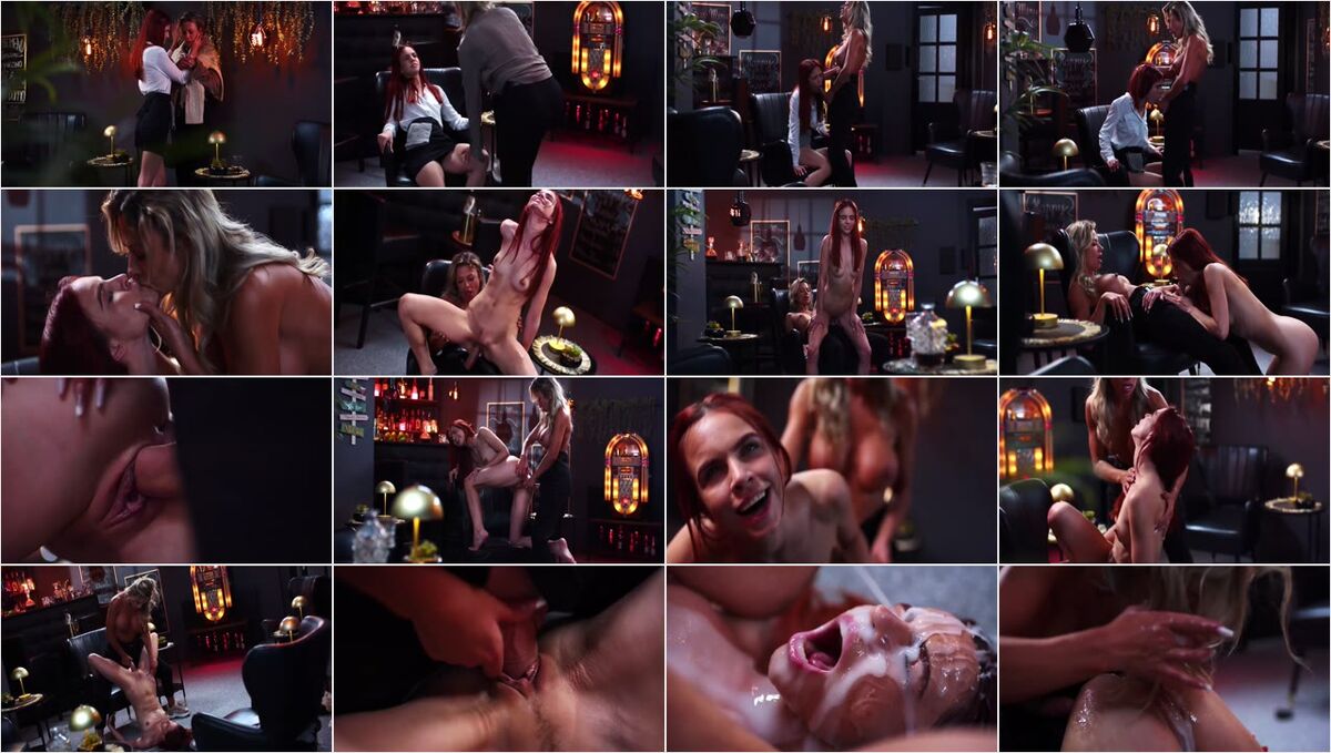 Shalina Devine and Sirena Milano lesbian blonde redhead close up