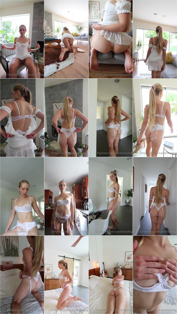 Caroline Zalog - White Panties Tease