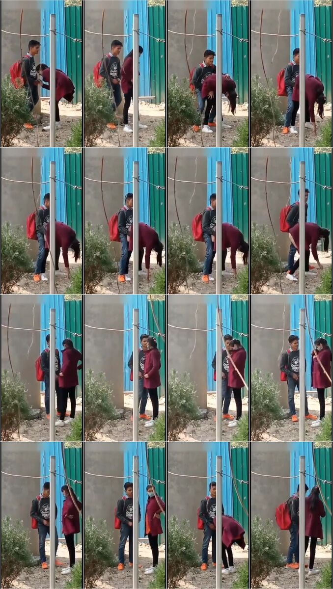 College lovers having sex outdoor secretly