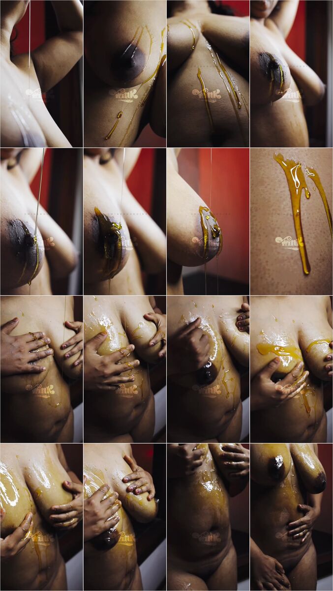 Dusky Chubby Model Pouring Honey on Boobs ~ Wink Boudoirs