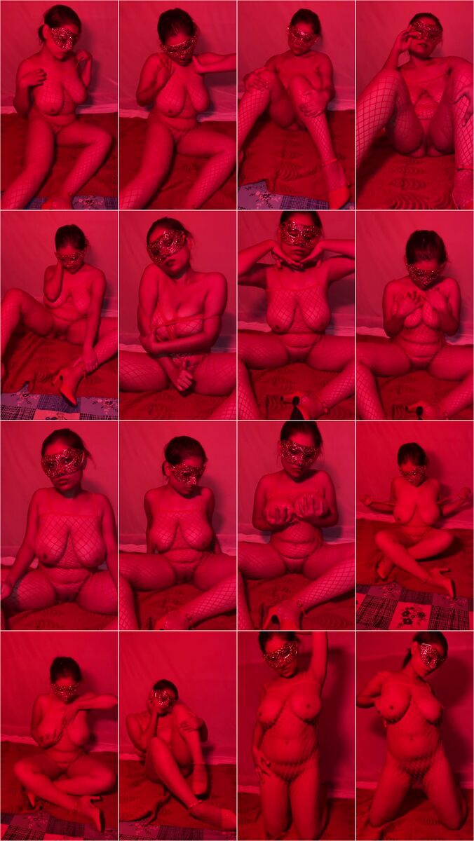 Teen Model Showing Boobs Pussy in Fishnet Dress App Content