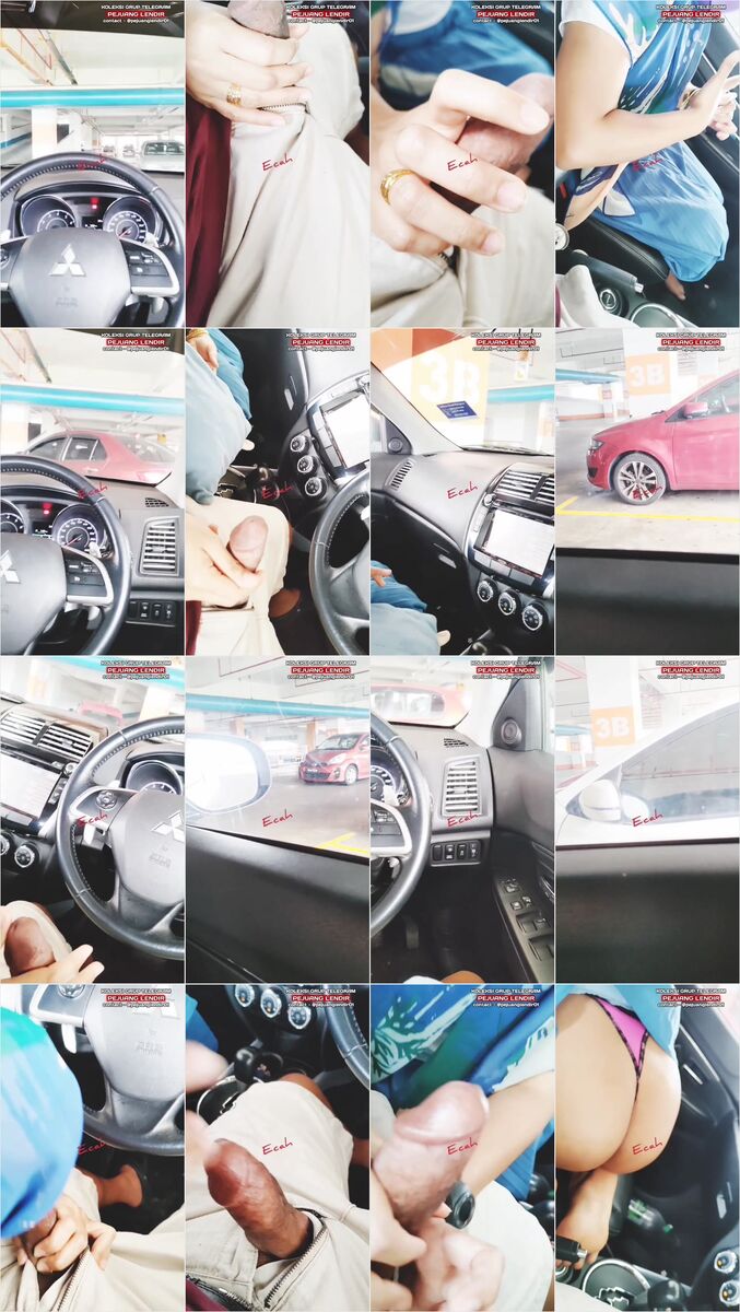 Tante echa gk bisa bahan terpaksa Blojob di parkiran dalan mobil